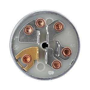 Ignition Starter Switch Compatible with Hustler Mower 045898 Ignition Key Switch with 2 Key Fits for Exmark Lazer Z, Super Z, Hydro Walk Behind