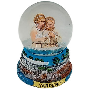 New Snowdome Israel Yardenit Snowglobe Holyland Baptismal Site Jordan River 92mm