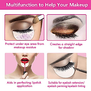 TailaiMei 120 Pcs Eyeshadow Shields, Eyeshadow Stencil for Prevent Makeup Residue, Lint Free Gel Pad for Eyeliner, Eyelash Extensions and Lip Makeup