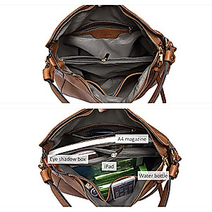 Handbags for Women Large Designer Ladies Hobo bag Bucket Purse Faux Leather