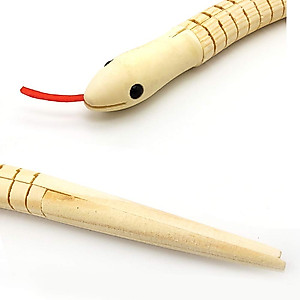 Natural Unfinished Wooden Wiggly Snakes - 12” Flexible Timber Snake - Blank Canvas - Great for Arts and Crafts - Themed Birthday Party Supplies, Halloween Prop - Animal Model Crafts Toys with 8 Pcs