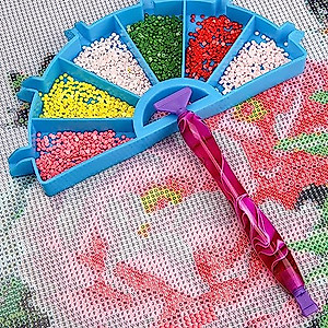 Updated Diamond Painting Pen, 13Pcs Diamond Art Pens with Screw Thread Tips, Diamond Painting Pens Tool Accessories Kit Drill Pen for Diamond Painting Art Nail Art Cross Stitch (Purple)