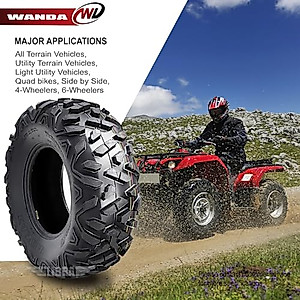 WANDA 26X10-14 UTV ATV Tires 6 Ply 26x10x14 Bighorn Style -Set 2-10184