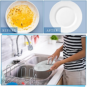 Dandat 40 Pack Steel Dish Sponge Bulk Scrub Sponge Multipurpose Kitchen Scrub Sponges Non Scratch Sponges for Household Cleaning, Dishes, Bathroom, Car, Gold Silver Blue Red