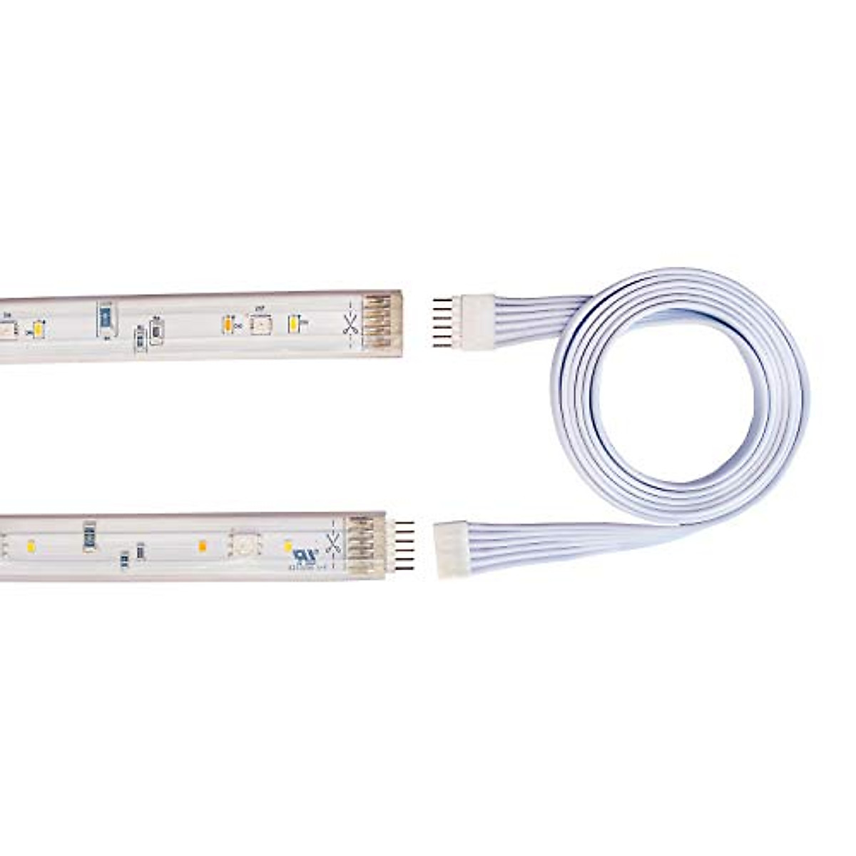 Litcessory Extension Cable for Philips Hue Lightstrip Plus (3.3ft, 2 Pack, White - Standard 6-PIN V3)