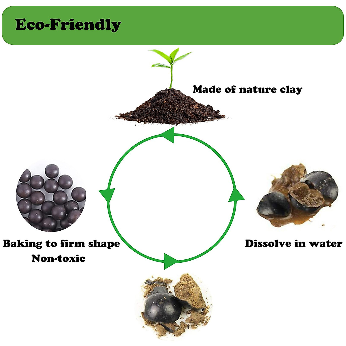 Timbocca 1/2 Inch Slingshot Ammo, 1000pcs Extra Large Magnetic Biodegradable Clay Sling Shot Ammo Ball 0.50" Caliber (12mm - 13mm) for Hunting and Target Practice