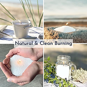 Foton Pearled Candle 18oz White Unscented Scent-Free All-Natural Candle Powder with Wicks