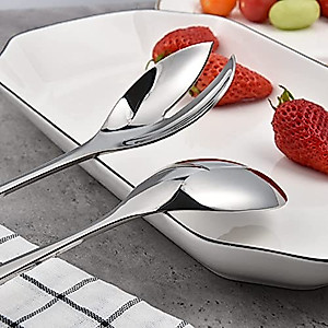 IMEEA Salad Servers 18/8 Stainless Steel Salad Serving Set Salad Fork and Spoon, 10-Inch