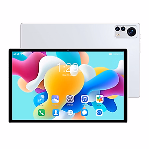 ASHATA 10 Inch Tablet, 8G RAM 128G ROM Octa Core Processor 11, 4G Call Support, IPS Screen, USB C Fast Charging, 7000mAh Battery (Grey)