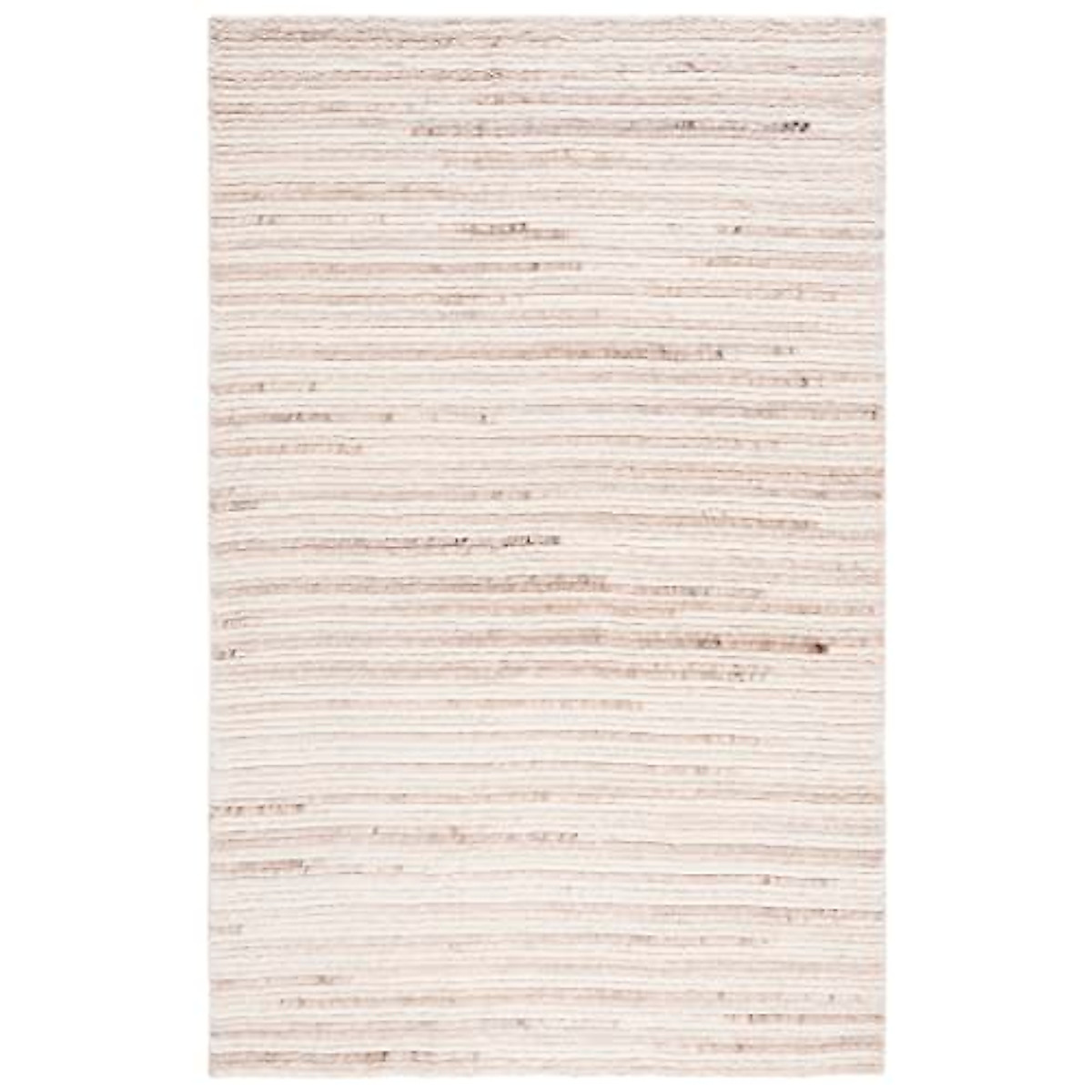 Safavieh Casablanca Collection 3' x 5' Beige/Ivory CSB793B Handmade Stripe Wool 0.8-inch Thick Area Rug