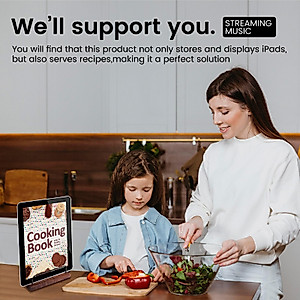 Aomomery Now Playing Vinyl Record Holder, Solid Wood Stand, Tabletop Display for Albums, CDs, iPads, Singles and LPs (Walnut)