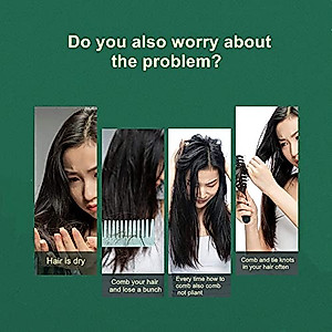 MEIYIXIN Ionic Hair Straightener Brush, Hair Straightener Comb with 5 Temperature Settings, Negative Ions Straightener Comb for Women, Fast Heating & Anti-Scald C903 (Black Purple)