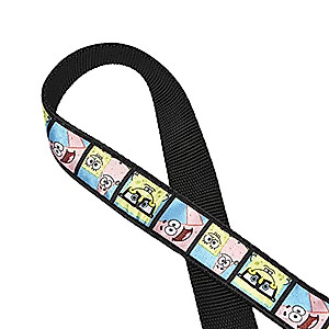 SpongeBob SquarePants for Pets Characters Best Friends 6 Foot Dog Leash (72 Inch) | Cute Yellow and Pink 6 Ft Dog Leash from Nickelodeon Spongebob, Dog Apparel & Accessories, Multi (FF18114)