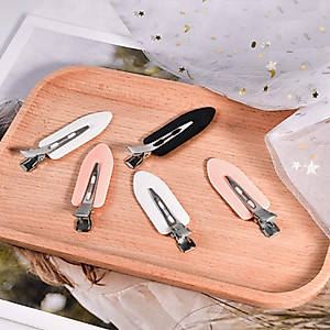 QUEENTI Hair Clip, 12Pcs No Crease Hair Clips for Styling, Makeup, Sleeping, Makeup Application ABS Resin and Stainless Steel, Non Slip, No Bend Design, Suitable for All Hairstyles