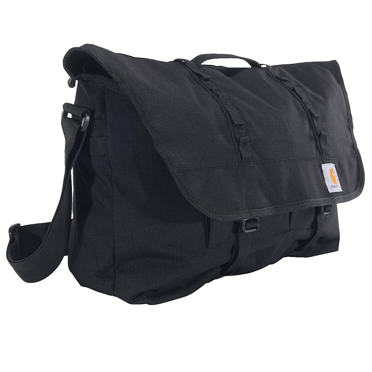 Carhartt Unisex-Adult Cargo Series Hook-N-Haul Messenger Bag, Black, Large
