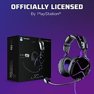 PDP Victrix Pro AF Premium Wired Esports Gaming Headset for PlayStation 5 - Removable Boom Microphone PS4/PS5/PC (Black/Purple)