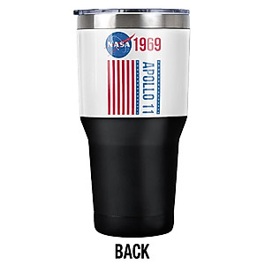 LOGOVISION NASA Apollo 11 1969 Flag Stainless Steel Tumbler 30 oz Coffee Travel Cup, Vacuum Insulated & Double Wall with Leakproof Sliding Lid | Great for Hot Drinks and Cold Beverages