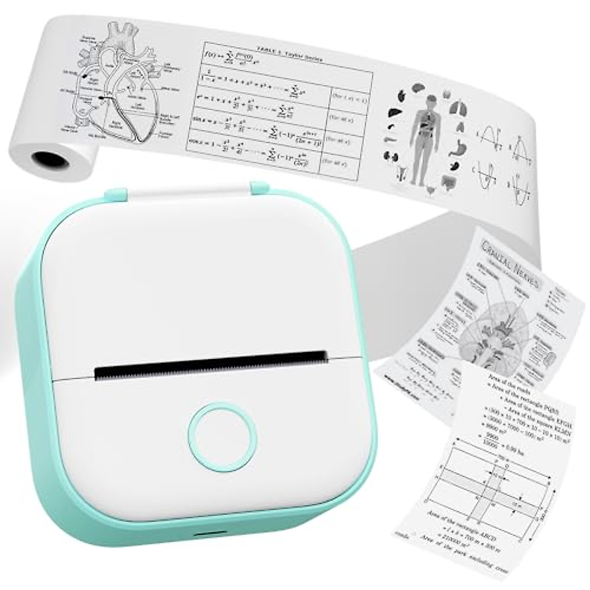 LabelCreate T02 Mini Sticker Thermal Printer, Portable Pocket Sticker Maker Machine, Mobile Phone Picture Printer Compatible with iOS & Android, for Pet Stickers, Kids Birthday, Children, Green