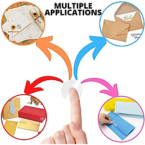 Crystal Clear Transparent 0.5" Round Stickers 2 Across, Envelope Tab Sealer and Retail Package Round Clear Seal Labels Self Adhesive Stickers, 1000 Stickers Per Roll