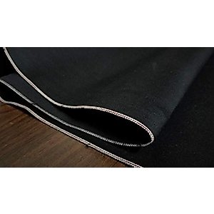 Black Cotton dinem Japanese Selvedge Denim, Fabric by The Yard Width: 30 inches