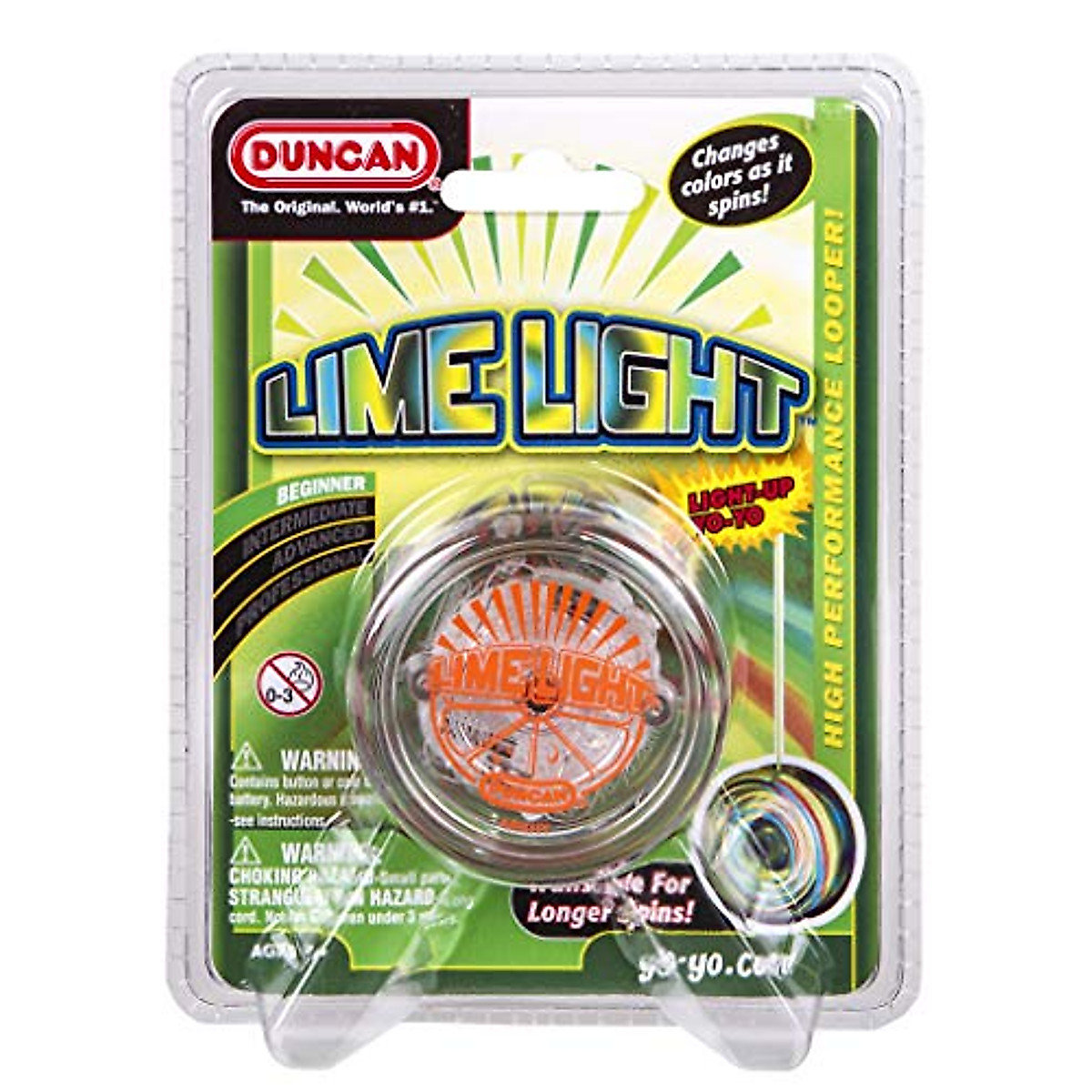 Duncan Toys Limelight LED Light-Up Yo-Yo, Beginner Level Yo-Yo with LED Lights, Mystery Color