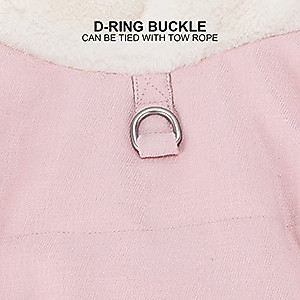 Shanrya Pet Clothes, Easy Put on and Take Off D‑ Buckle Pet Sweater Coat for Indoor for Sleeping Time for Outdoor for Winter and Autumn(L)