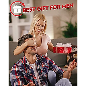 Coquimbo Tool Gifts for Men, Rechargeable LED Work Lights Grill Light Flashlights with Magnetic Base 5 Modes 360° Rotate(2pack Black)