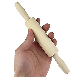 Miokun 12 Pack Wood Small Rolling Pin for Kids, 7.9 Inch Kids Rolling Pin for Home Kitchen (7.9 Inch)