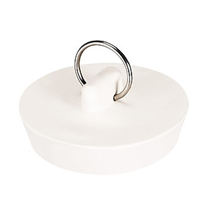 uxcell Rubber Sink Plug, White Drain Stopper Fit 2-3/32" to 2-3/16" Drain with Hanging Ring for Bathtub Kitchen and Bathroom