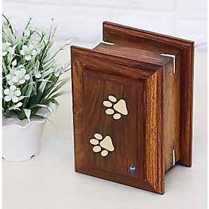 Wooden Urn Box For Pet Ashes | Wood Cremation Urns For Cat and Dog Ashes | Keepsake Urns | Funeral Urns | Handmade Urns | Burial Urns (A)