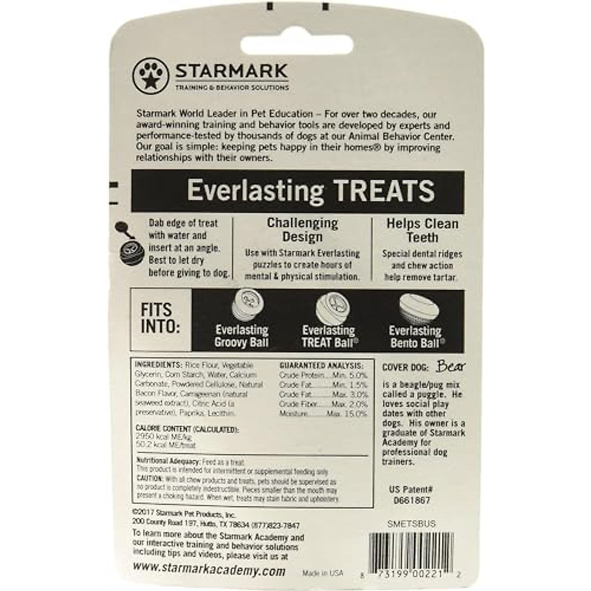 Starmark Everlasting Bacon Dog Dental Chew, Small (873199002212)