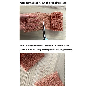 Copper Mesh,Pure Copper Wire Mesh, Hole and Gap Filler, Sturdy and Durable, Suitable for Gardens and Houses, Size 3.8" x 40"（1 Roll)