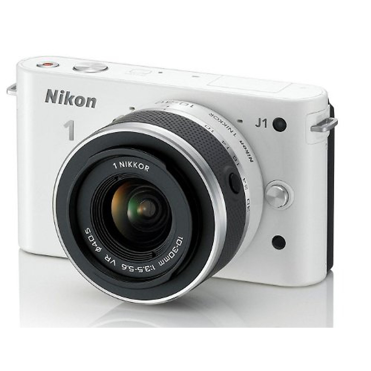 Nikon 1 J1 Compact System Camera with 10-30mm Lens Kit - White (10.1MP) 3 inc