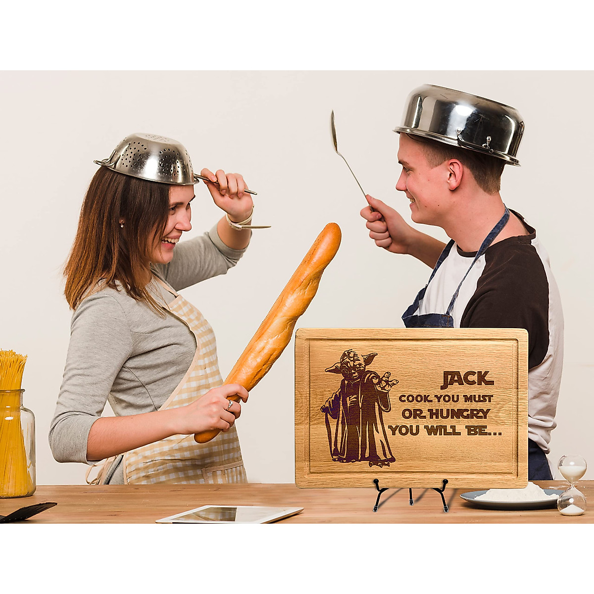 Star Personalized Cutting Board, Yod a Board Cook You Must or Hungry Will Be, Fathers Day or Birthday Gift, Custom Engraved Charcuterie Board, Star Sign Wars, Customizable Gift for Men, Dad