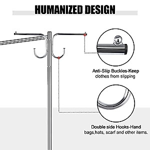 Migoda Z Rack Collapsible Rack,Height Adjustable Rolling Z Rack Clothes Rack, Heavy Duty Z Rack Garment Rack with Wheels - Ideal for Bedroom Storage and Organization(24x63x85in)