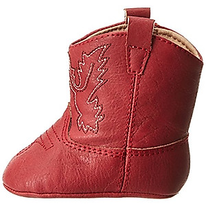 Baby Deer Baby Girls Infant Soft Sole Western Boot, Red, 0