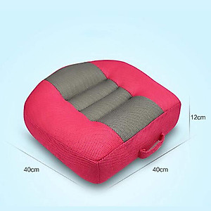 Thboxes Car Seat Cushion Heightening Height Boost Mat, Portable Breathable Driver Seat Cushion for Height, Provides Good Driving Visibility Rose/Grey 40 40 12cm