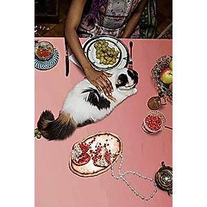 2Pcs Rose Gold Plastic Tablecloth Rose Gold Tinsel Foil Table Cover Disposable Rectangular Metallic Tablecloth Rose Gold Party Supplies Decorations for Bachelorette, Baby Shower, Wedding Table Decor