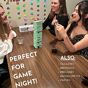 Buzzed Blocks Adult Drinking Game - 54 Blocks with Hilarious Drinking Commands and Games on 40 of Them | Perfect Pregame Party Starter | Entertaining Party Game for Adults