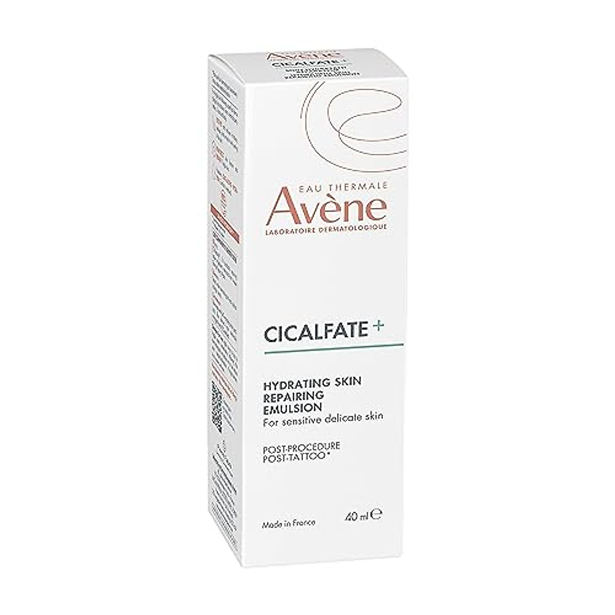 Eau Thermale Avène Cicalfate+ Hydrating Skin Recovery Emulsion - Post-Procedure & Post-Tattoo Restoration - Postbiotic Skincare - Non-Comedogenic & Paraben-Free - 1.3 fl. oz.