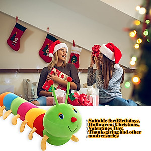 CHELEI2019 19" Caterpillar Stuffed Animal,Colorful Stuffed Caterpillar Plush Pillow for Kids