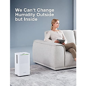 BUBLUE 2000 Sq. Ft Dehumidifier for Basements, Home and Large Room with Auto or Manual Drainage | 36 db Industry Leading Noise Reducing | Integrated Air Filters, 3 Operation Modes, Clothes Drying