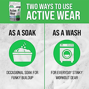 Rockin' Green Laundry Detergent, Plant based, All Natural Laundry Detergent Powder, Vegan and Biodegradable Odor Fighter, Safe for Sensitive Skin (Active Wear 90 Loads - Freshwood Mac)