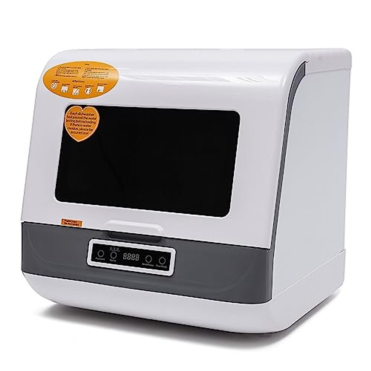 Guaopom Countertop Dishwasher, Automatic Dishwasher, Mini Dishwasher With 3 Washing Programs And Air-Dry Functio 75°C Hot Air Drying Portable Automatic Dishwasher for Apartment, Dorm Room