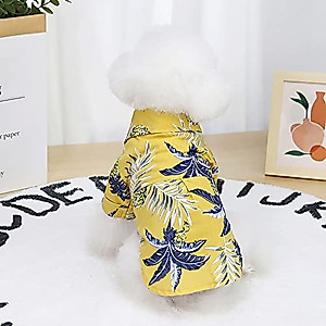 Pet Clothes for Medium Dogs Summer T Shirts Floral Cat Shirt Hawaiian Printed Pet T Shirts Breathable Clothing Beach Puppy Shirt Sweatshirt for Small