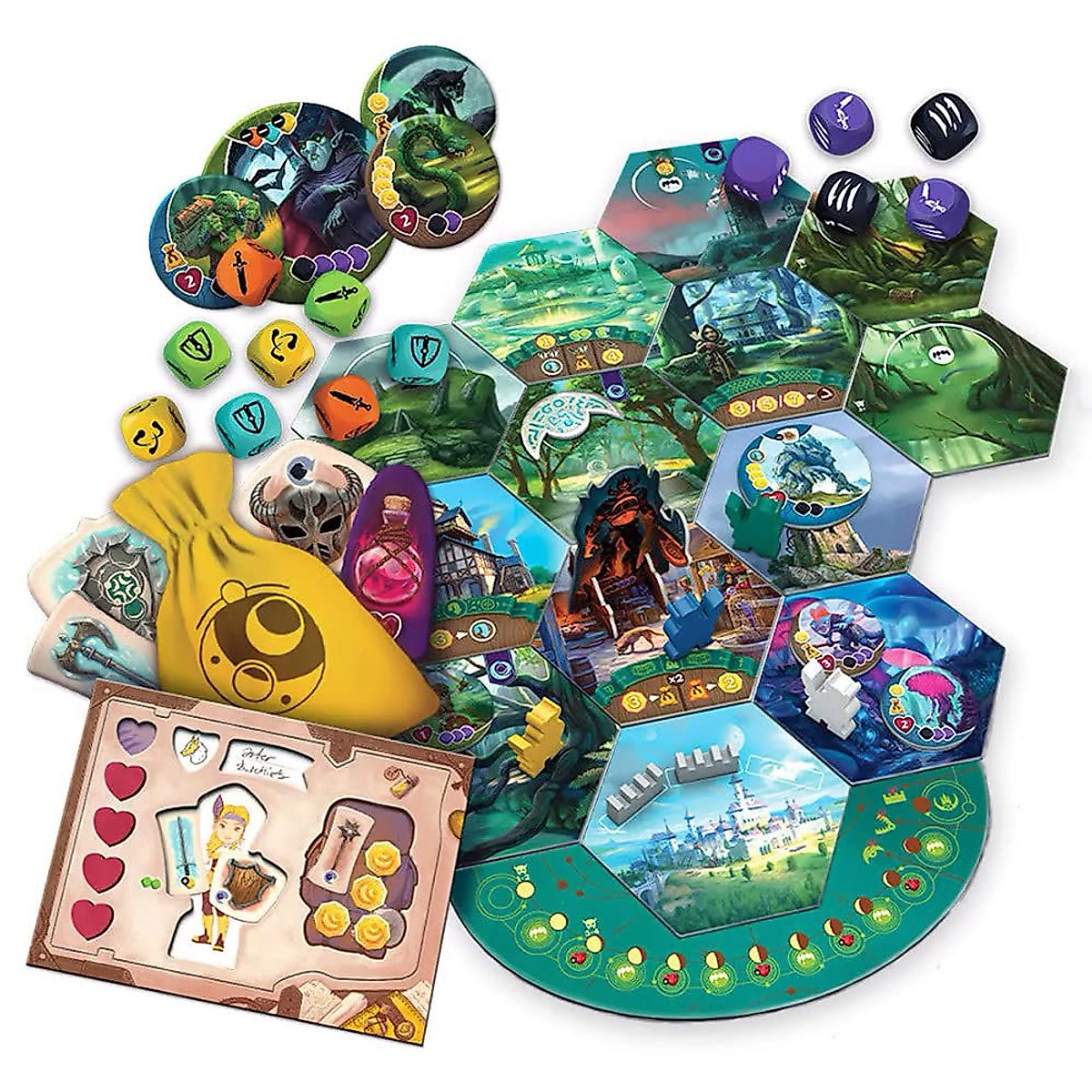 Chronicles of Avel Board Game - Cooperative Adventure with Unique Hero Customization, Dice Combat and Modular Map for Kids & Adults, Ages 8+, 1-4 Players, 60-90 Minute Playtime, Made by Rebel Studio