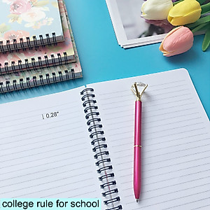 Rhuyoshn Spiral Notebooks, Cute Journals for Women, 4 Pack College Ruled Hardcover Notepad for Work, B6 Size, Small 5 × 7 Flower Journal Office Supplies