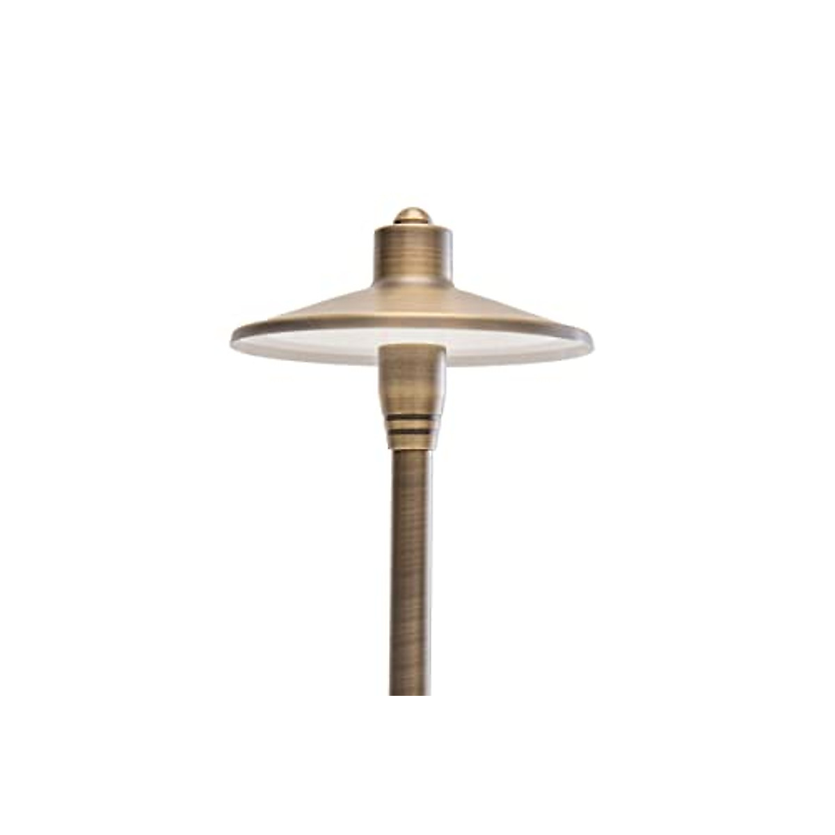 Lumen Logic G2 12V Brass Path Light (24" Tall) with 3W 2700K GU4 LED Bulb