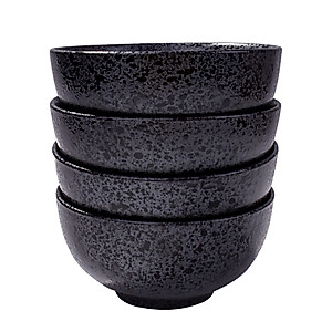 Japanese Rice Bowls set of 4, Ceramic Rice bowls for Rice Soup, 4.5'' Rice Bowls