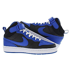 Nike Boy's Court Borough Mid 2 (Big Kid) Black/Game Royal/Game Royal/White 4 Big Kid M
